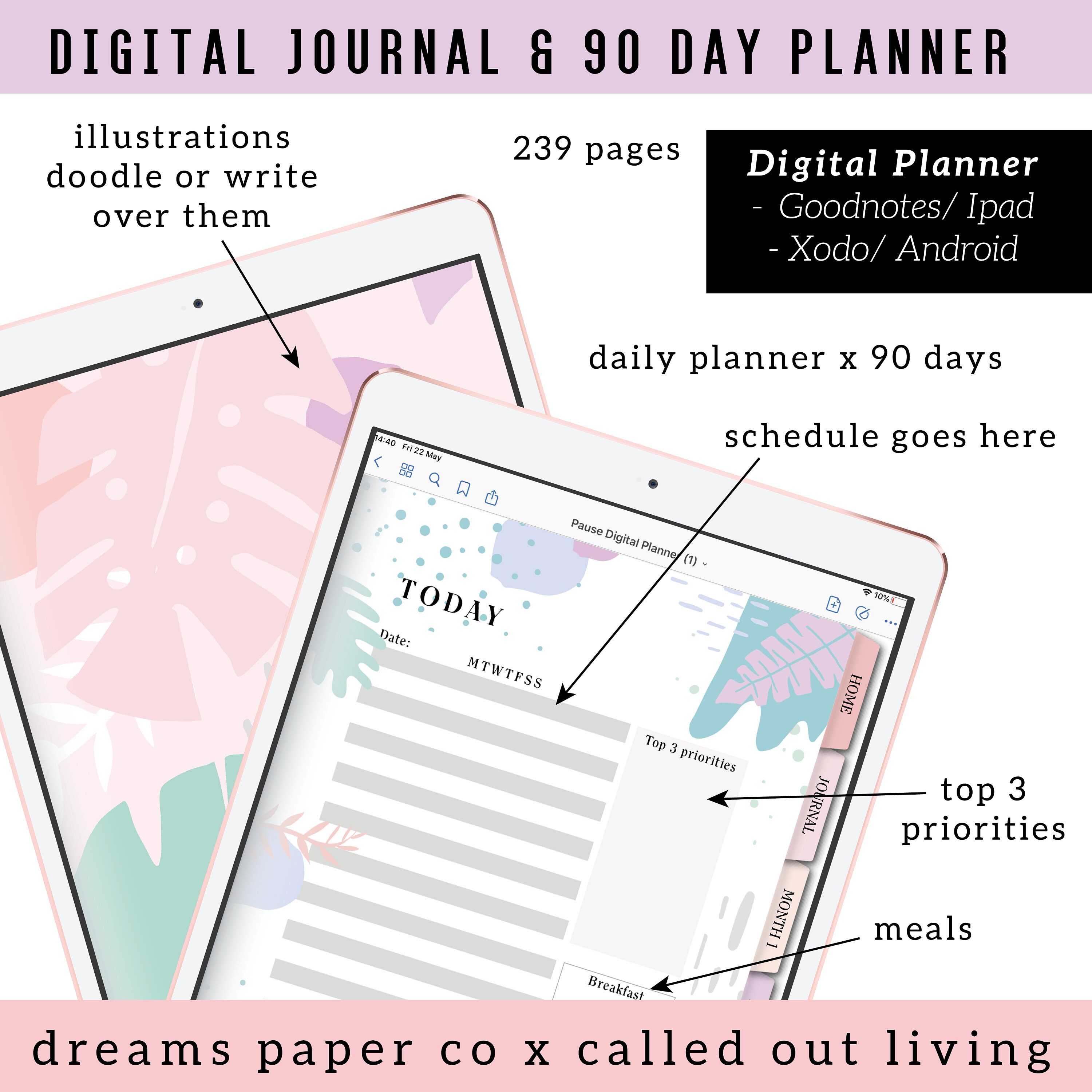 Goal Planner and Mindfulness Journal Self Discovery - Etsy