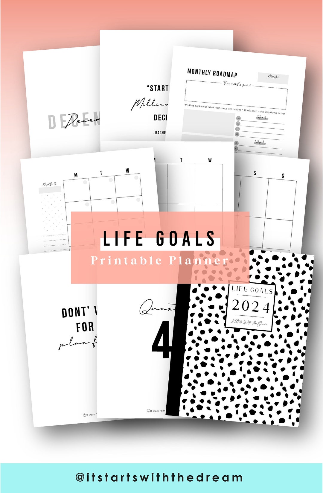 2024 Life Planner Annual, Goal Setting Planner, Printable Planner ...