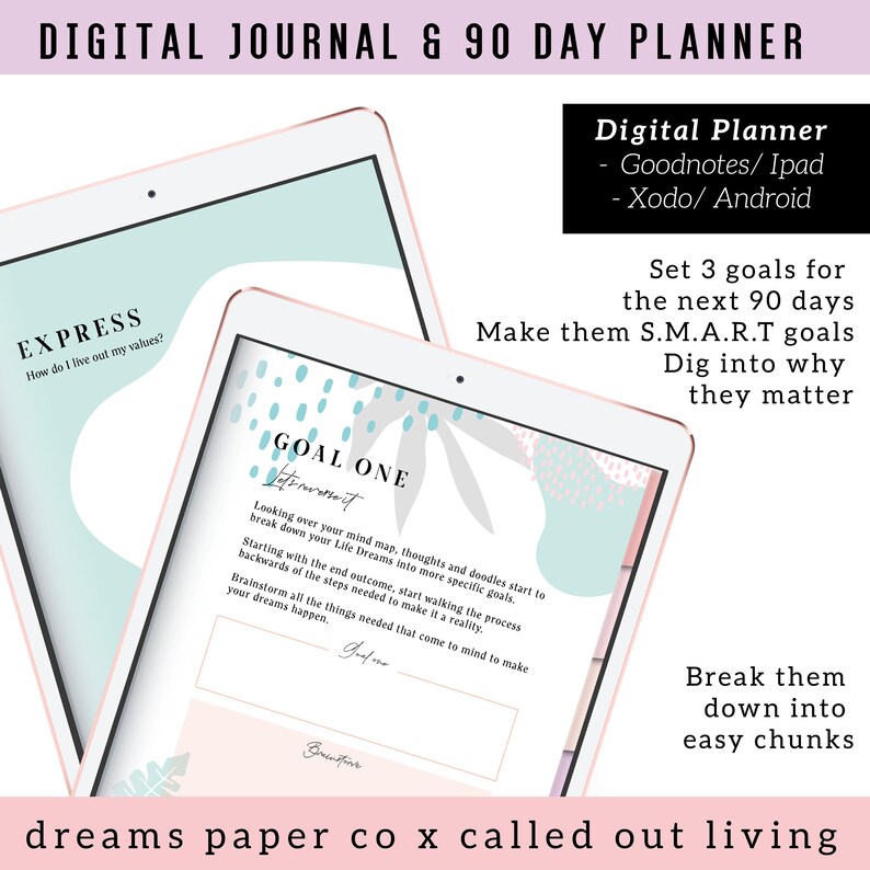 Goal planner and Mindfulness journal self discovery | Etsy