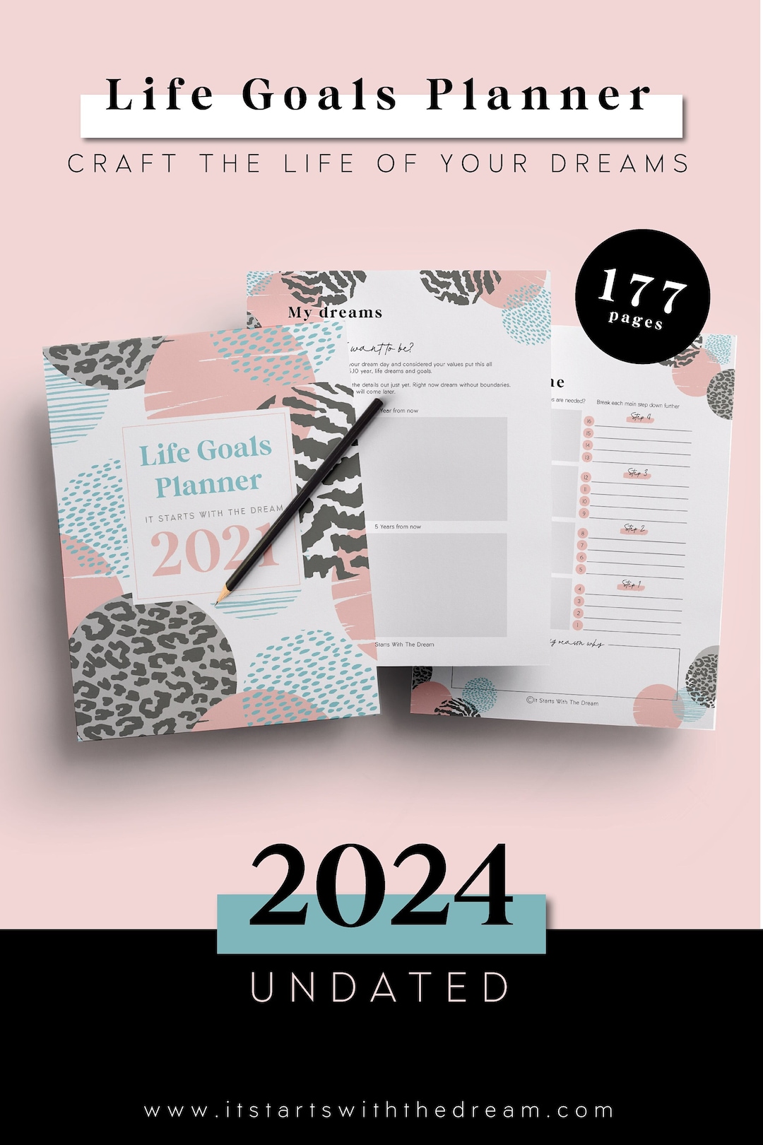 2024 Life Planner Annual, Goal Setting Planner, Printable Planner ...