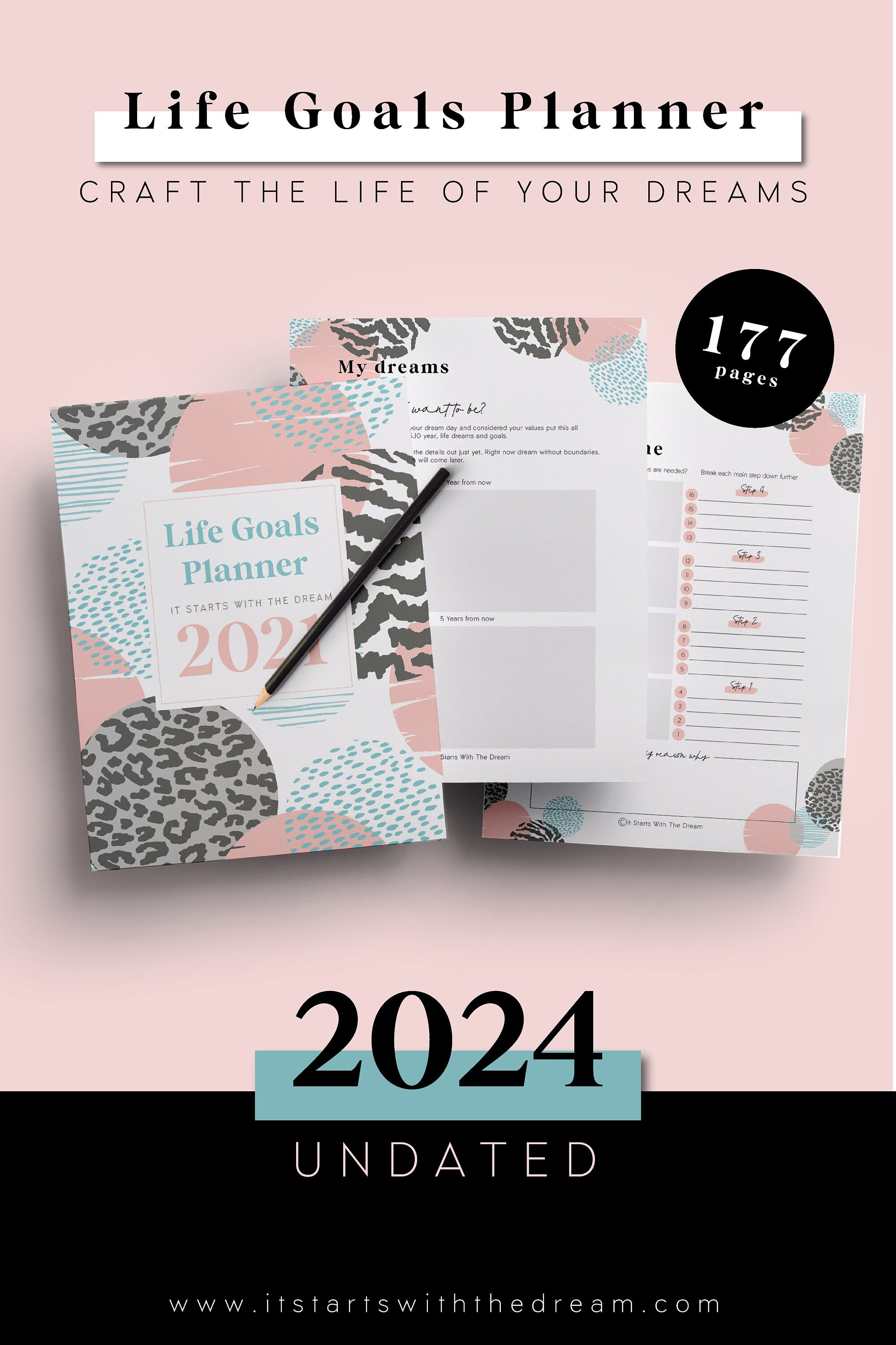 2024 Life Planner Annual, Goal Setting Planner, Printable Planner ...