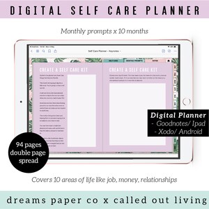 DIGITAL Self Care Planner Workbook, Wellness, Self-care Planner, Self ...
