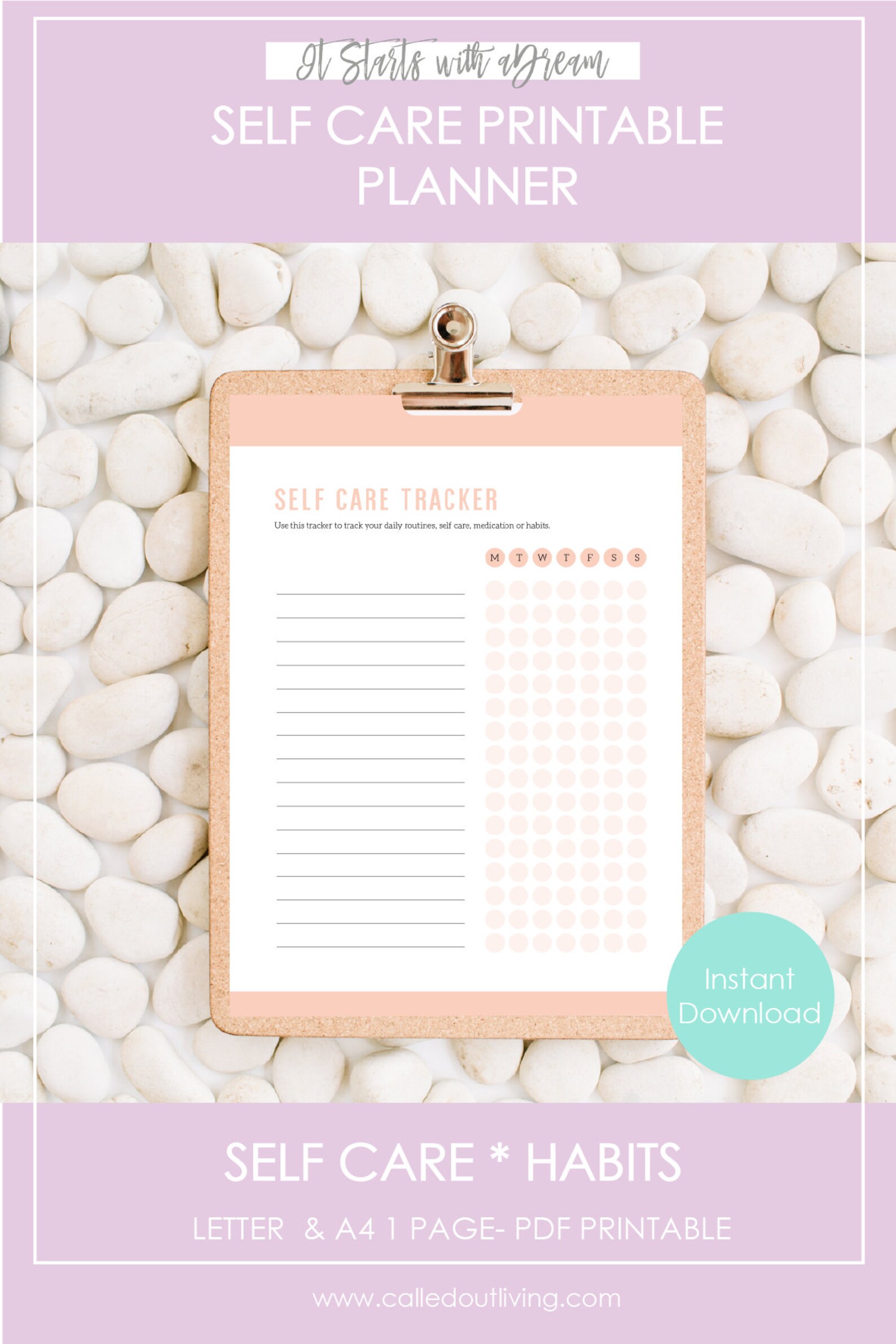Self Care Printable Self Care Tracker Habit Tracker - Etsy