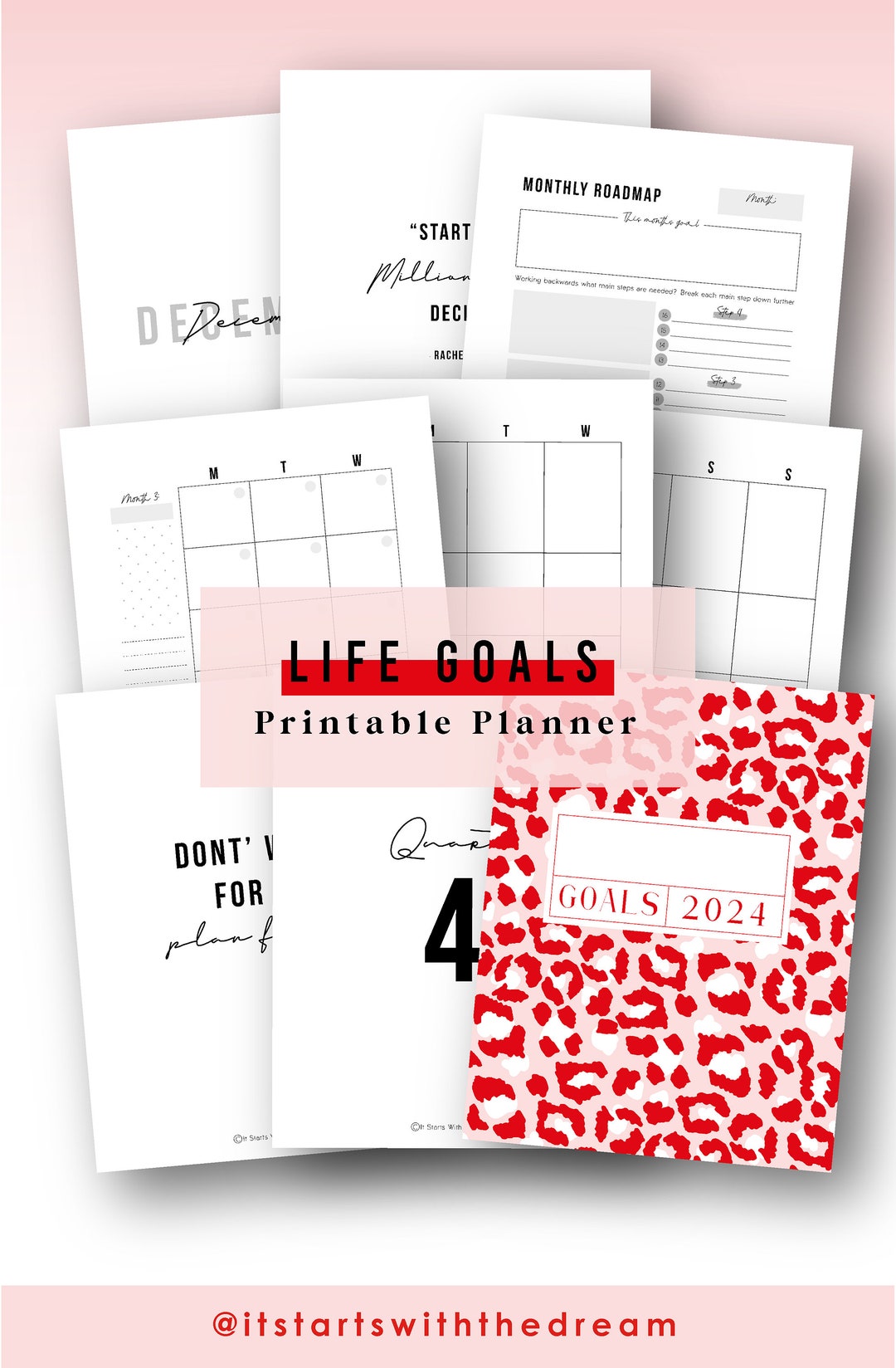 2024 Life Planner Annual, Goal Setting Planner, Printable Planner ...