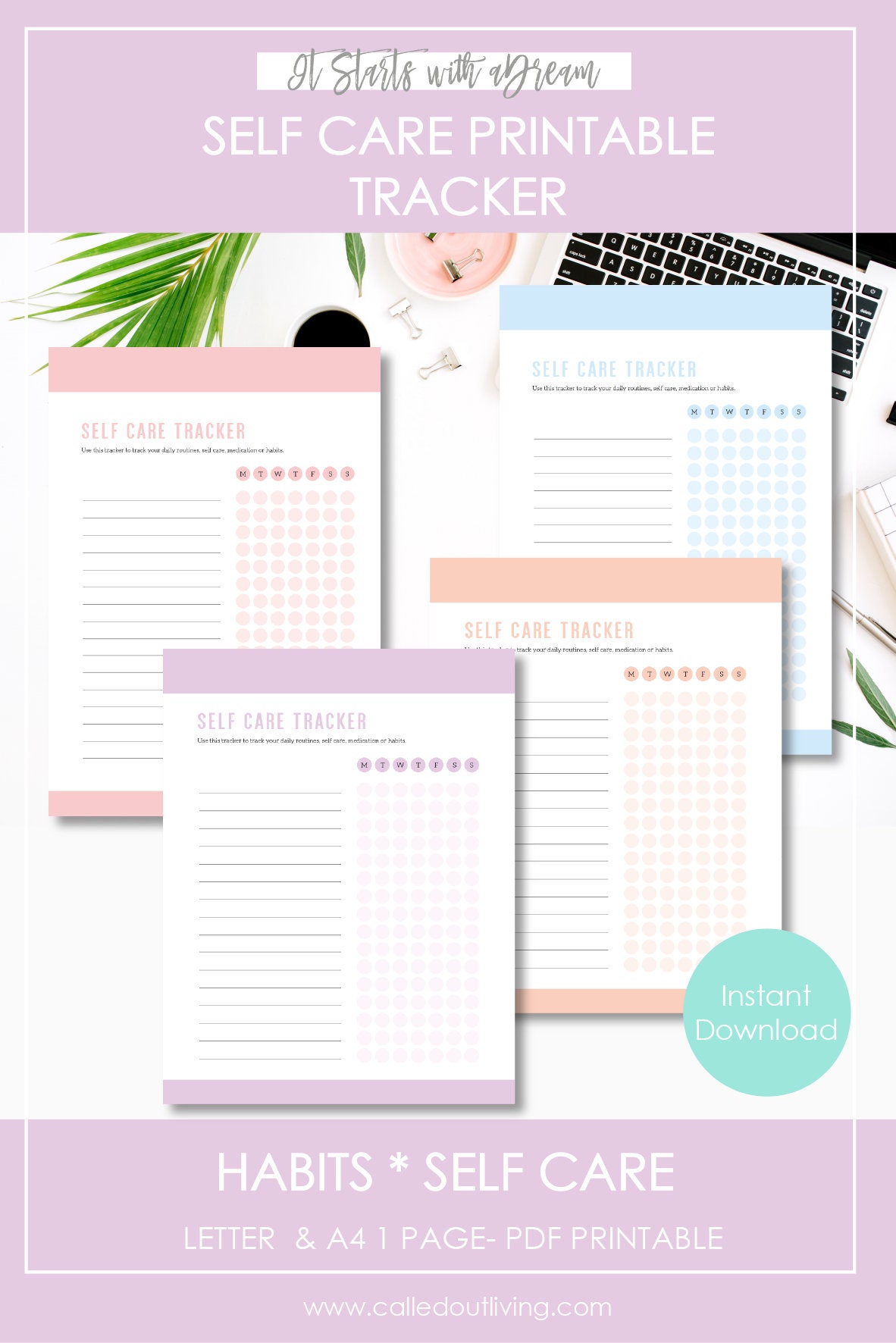 Self Care Printable Self Care Tracker Habit Tracker - Etsy