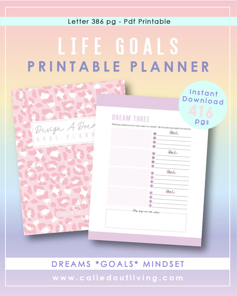 Life Goals Planner, 2026 New Year Resolutions, Goals, Intentions ...