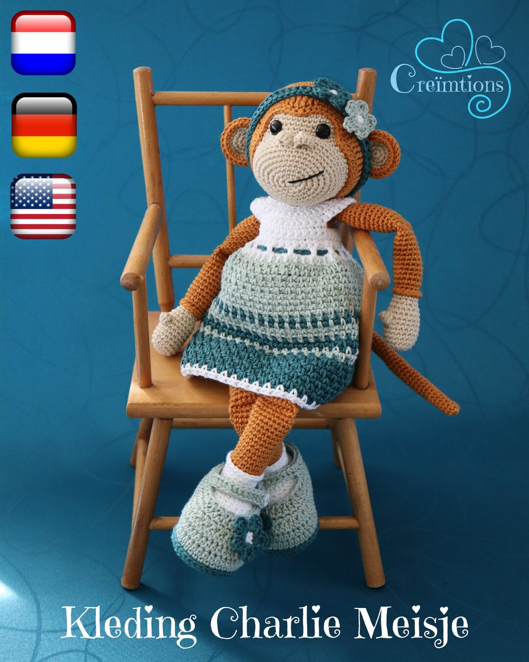 Crochet Pattern Clothing Set Charlie Chimp Girl - Etsy