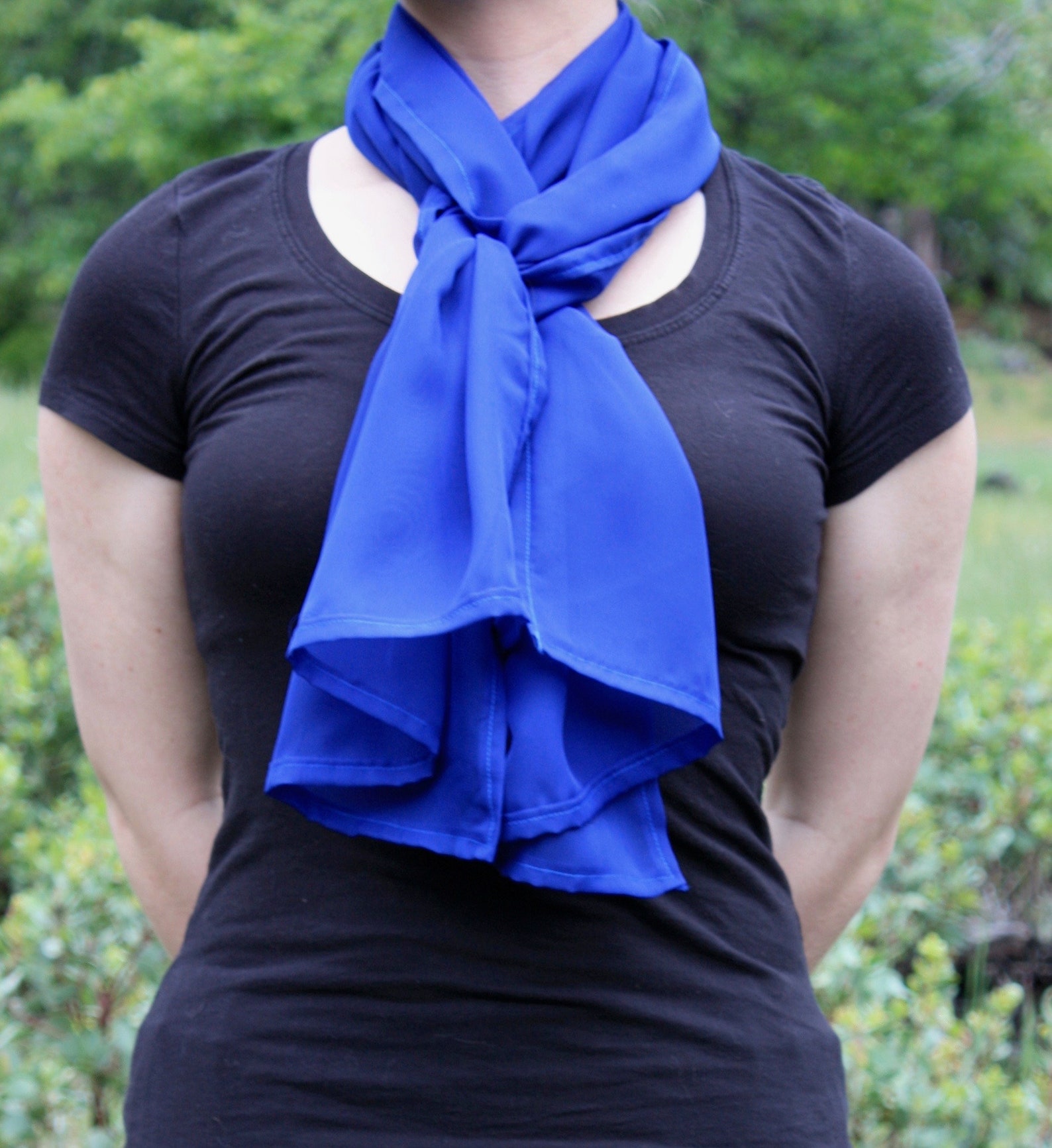 Royal Blue Scarf / Purple Wrap / Sheer Scarf / Women's Scarves / Formal ...