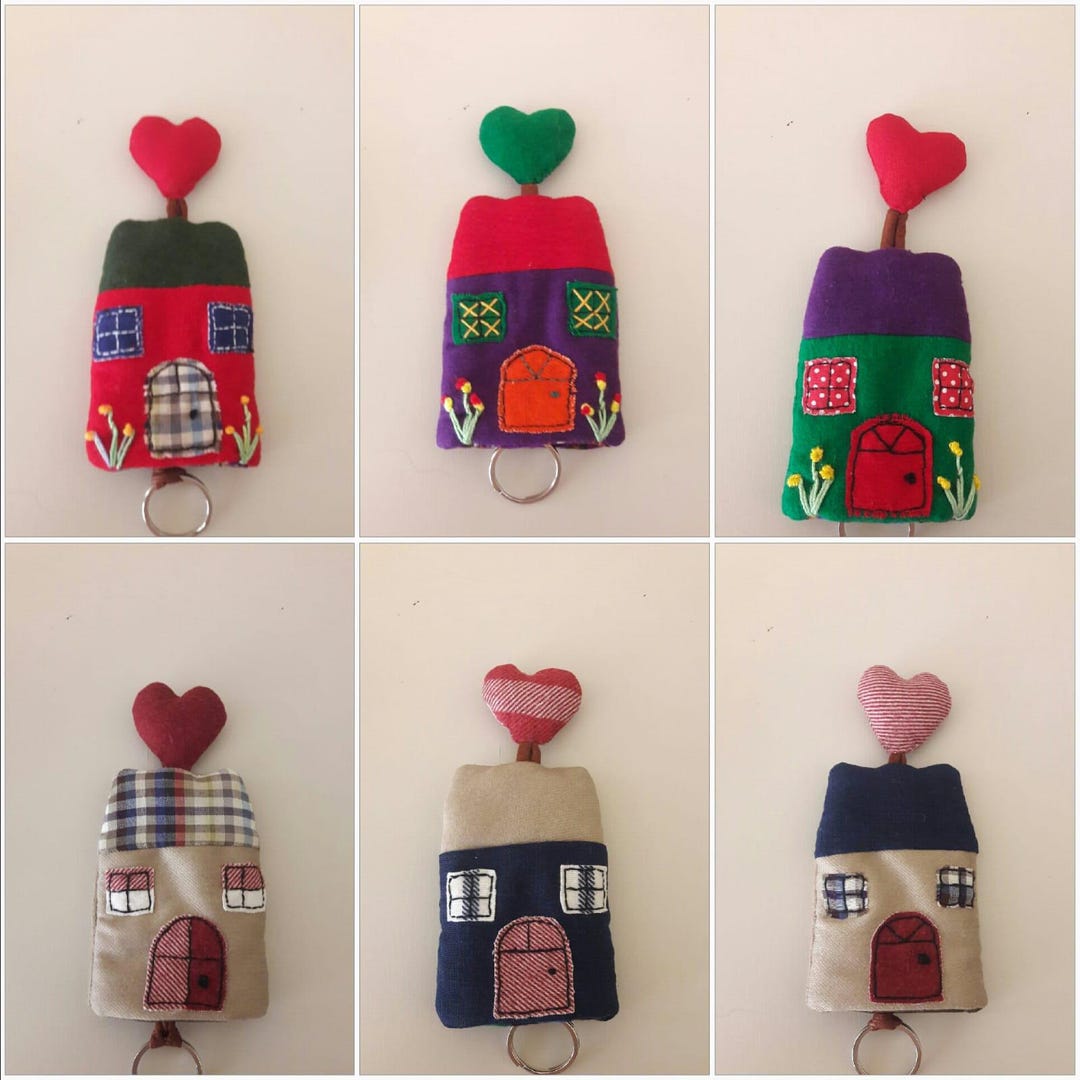 Handmade House Key Holder, House Warming Gift, Colorful Handmade ...