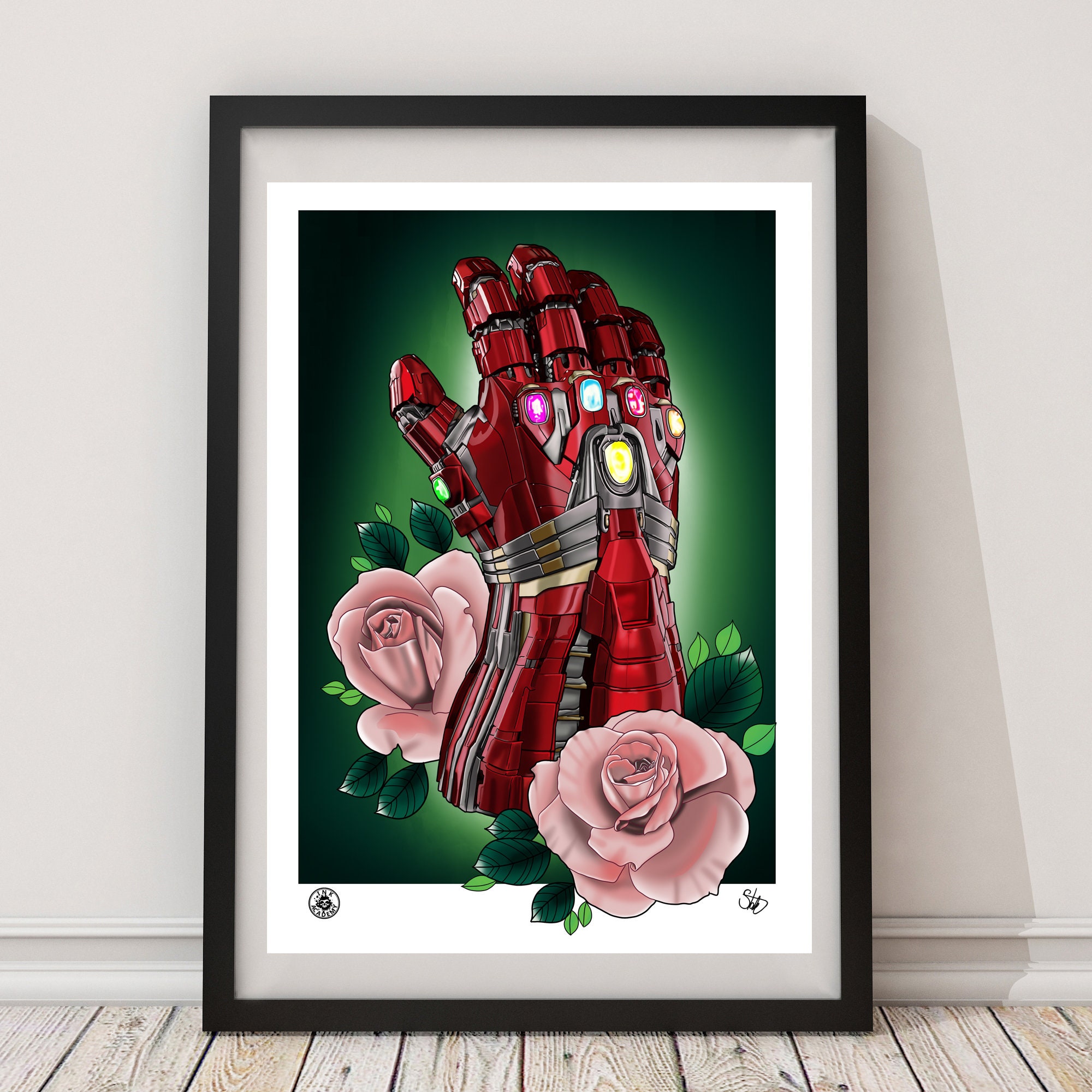 Infinity Gauntlet & Nano Guantlet Tattoo Art Prints - Etsy