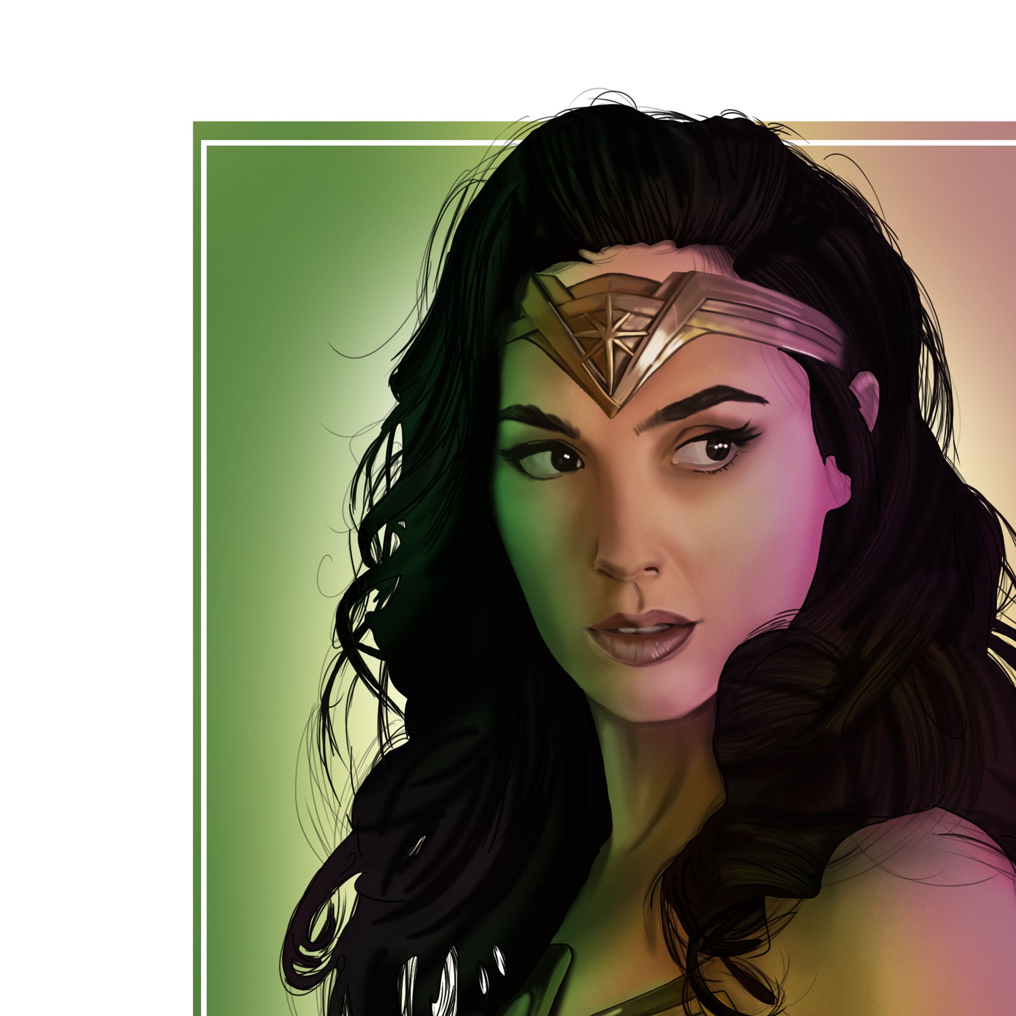 Wonder Woman Art Print Etsy