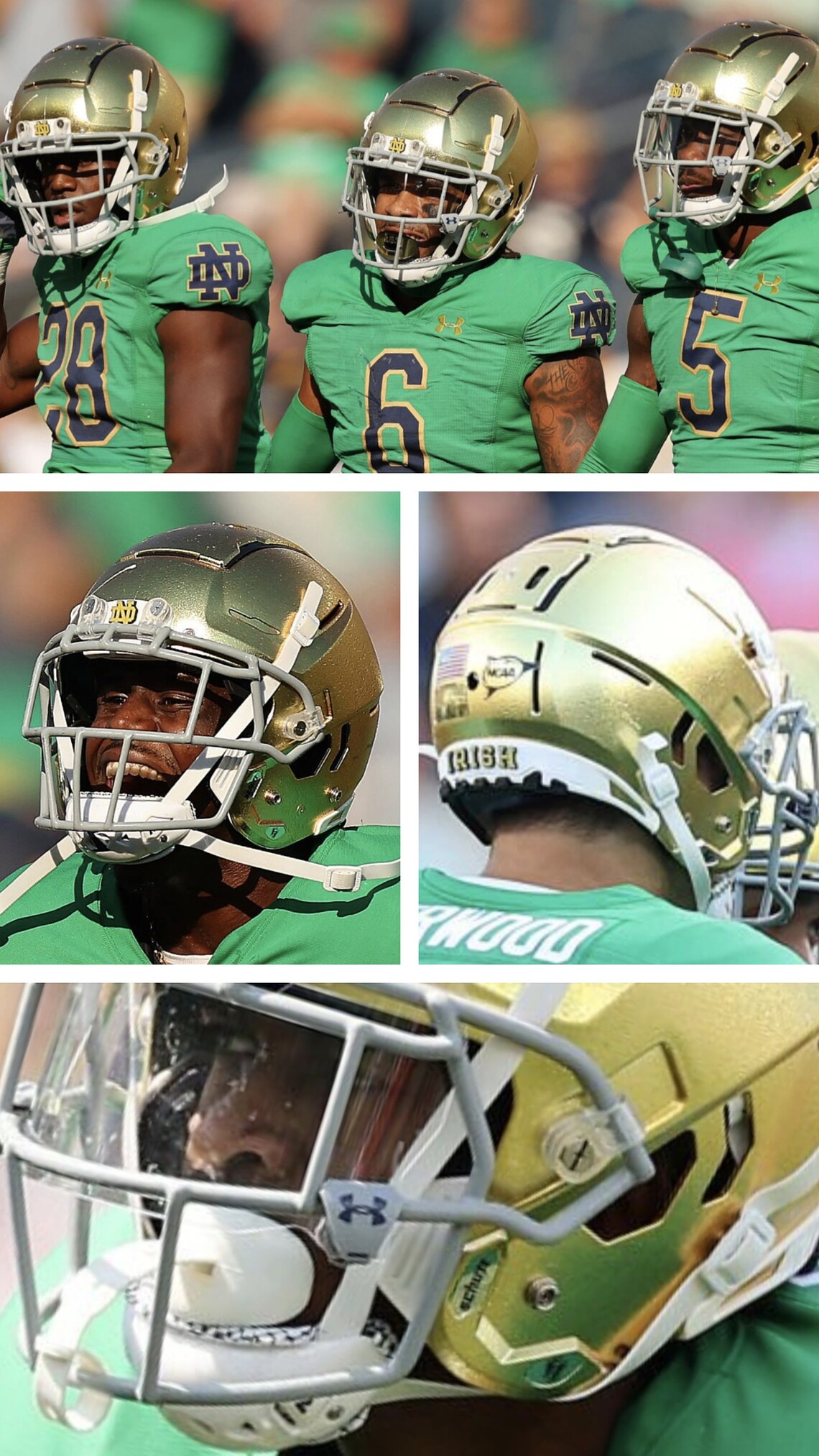 Notre Dame Schutt F7 Custom FULL SIZE Helmet Hydrofx by HGI - Etsy