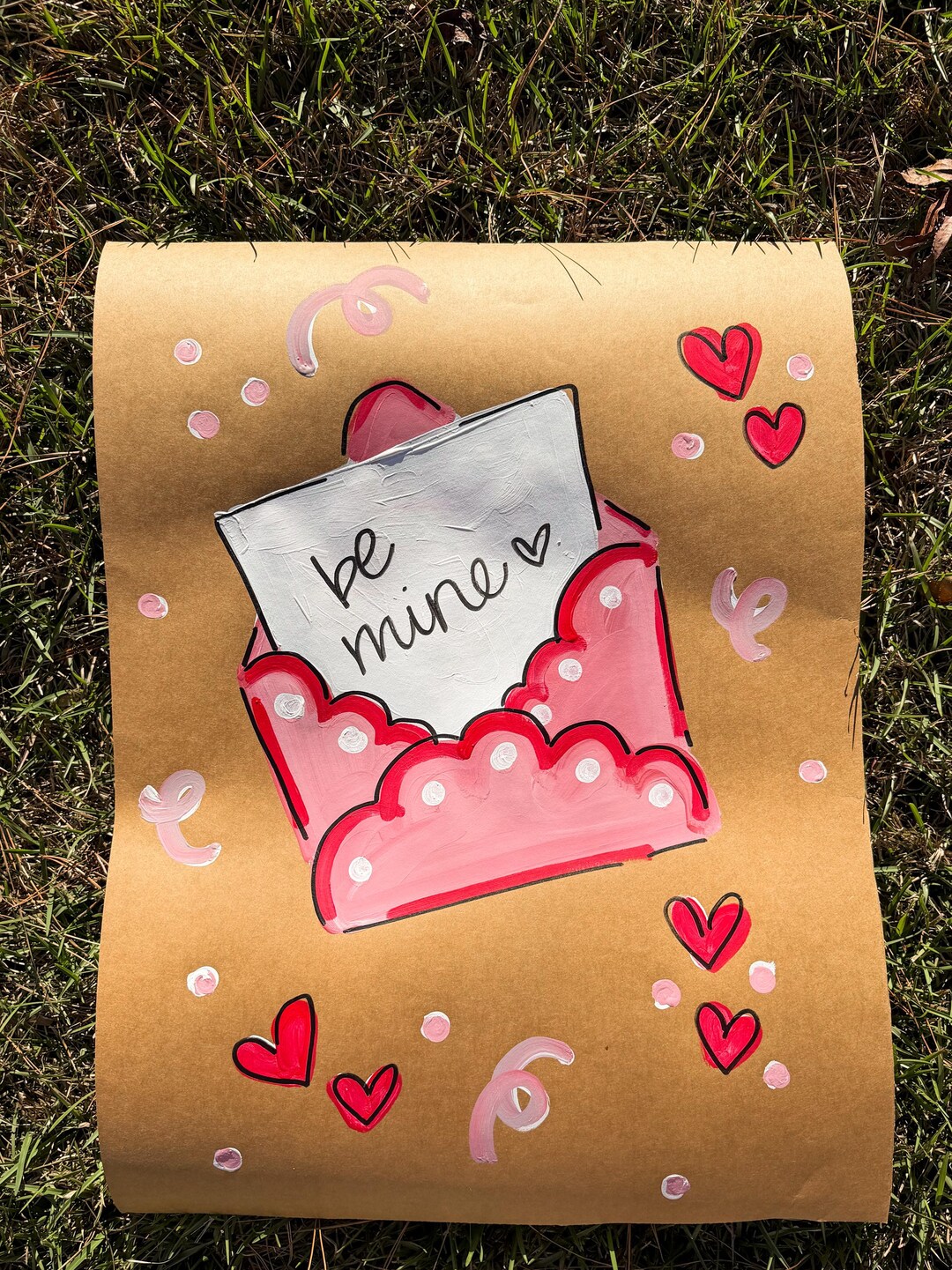 Hand-painted Valentine’s Day Mini Banner - “love Letter” Design - Etsy