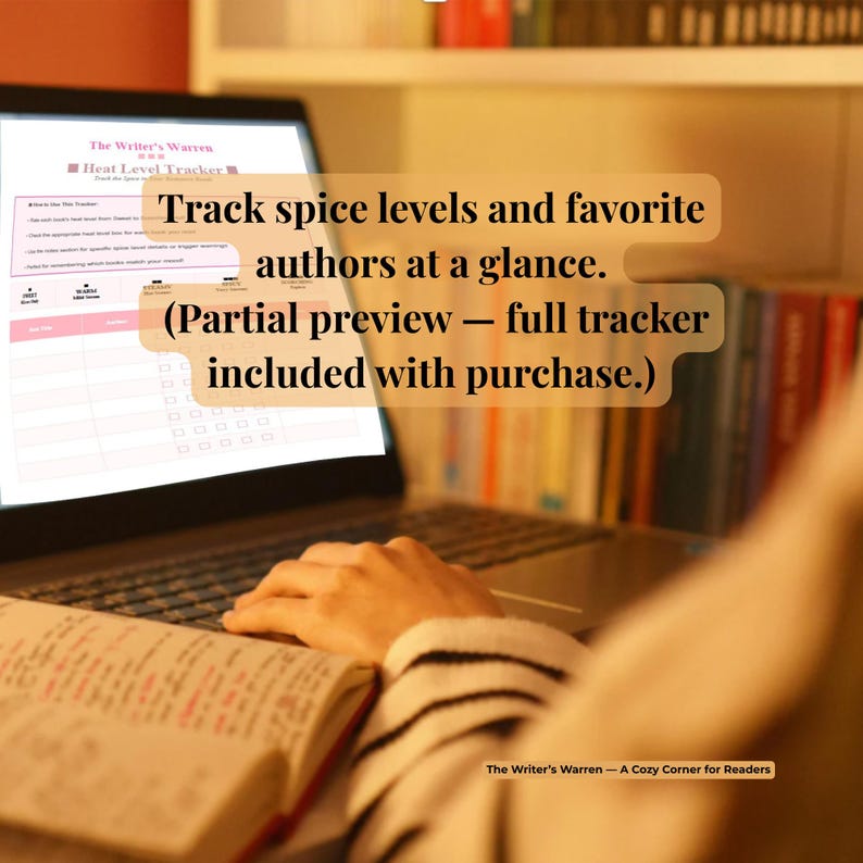 Heat Level Tracker | Printable & Fillable Romance Reading Log | Rate ...