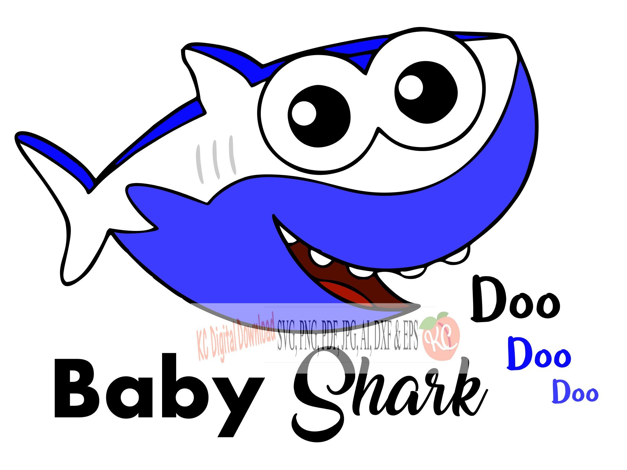 Baby Shark Doo Doo Doo Svg Png Pdf Jpg AI Dxf Eps Studio3 Digital ...