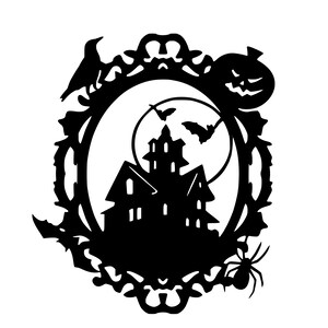 Halloween House Frame Cut File Svg Png Pdf Jpg Eps Dxf AI Studio3 ...