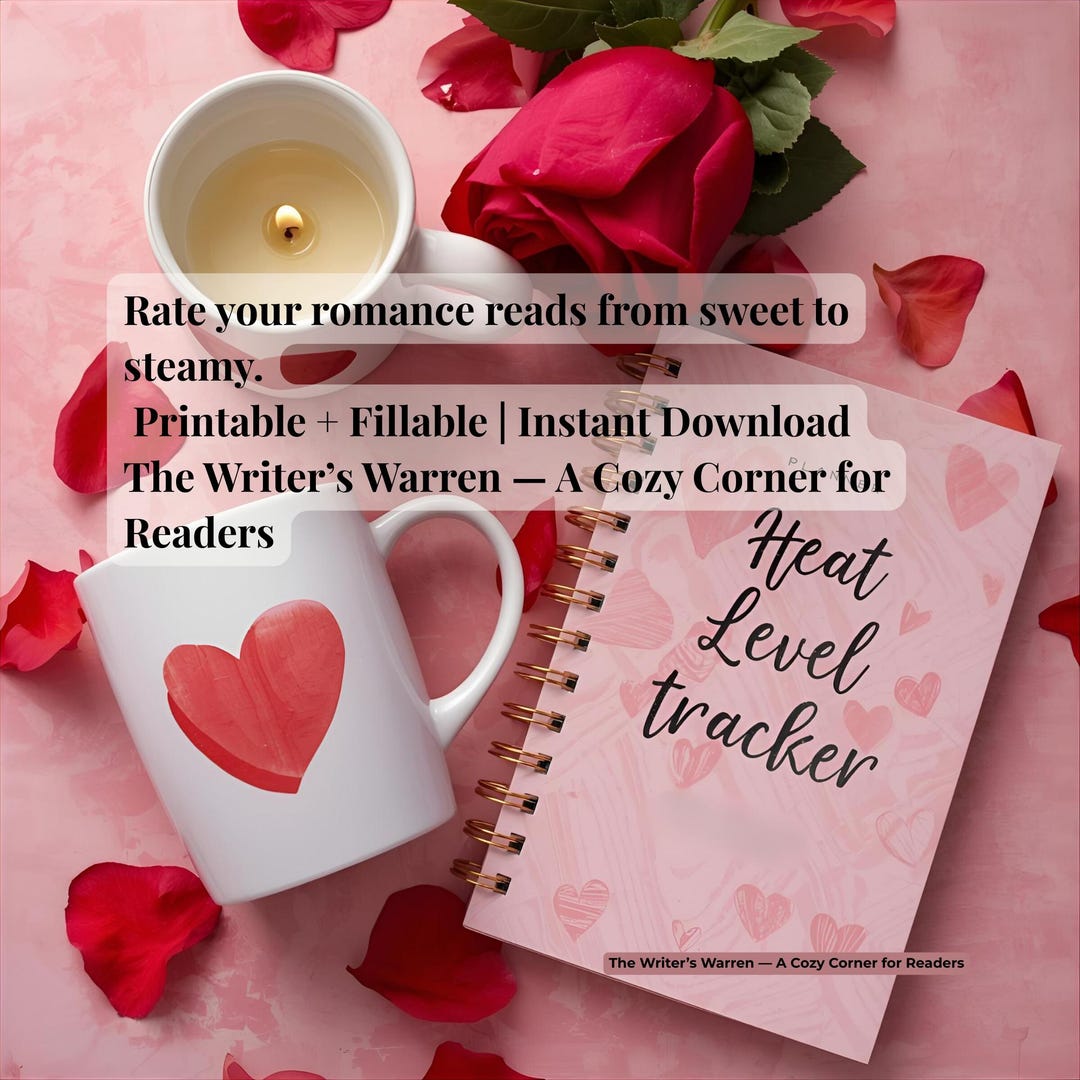 Heat Level Tracker | Printable & Fillable Romance Reading Log | Rate ...