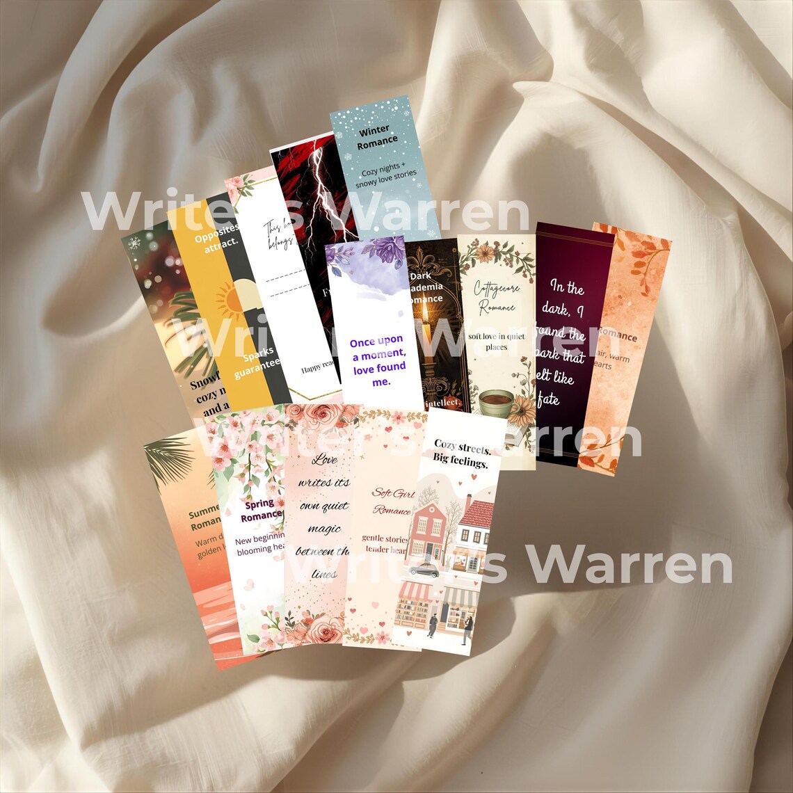 Printable Romance Bookmarks | Romance Trope Bookmarks | Cute Reading ...
