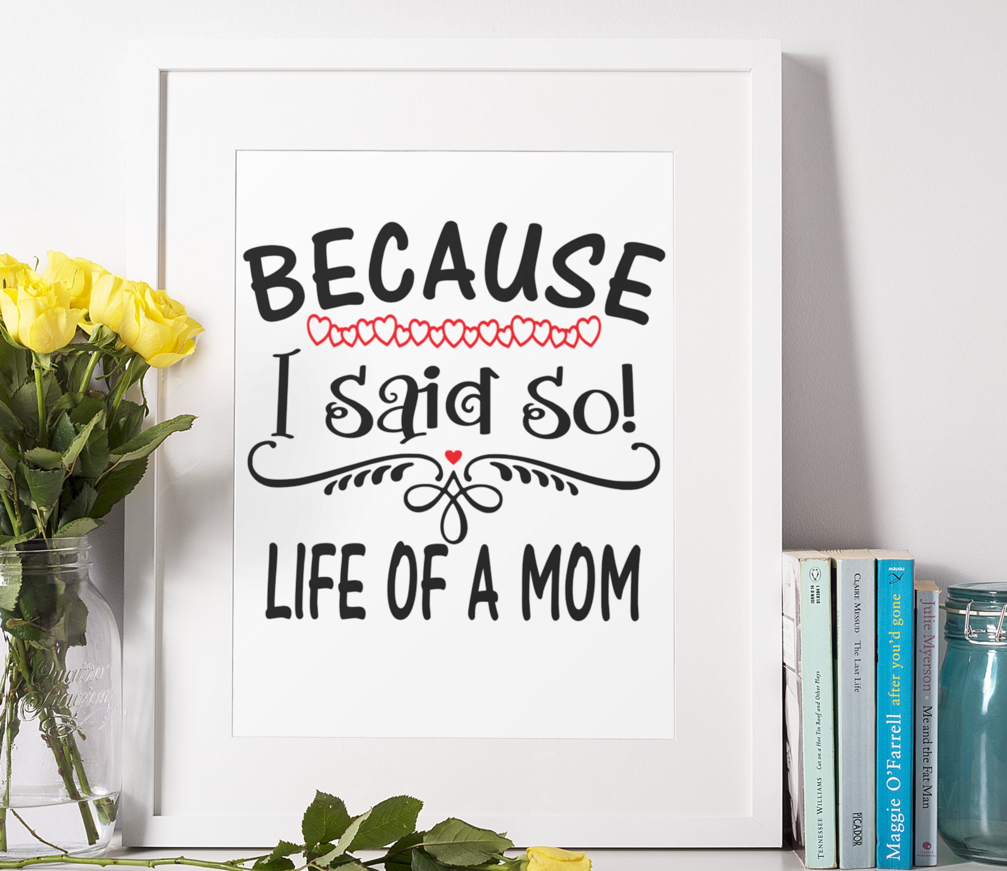 Because I Said so Life of a Mom Svg Png Pdf Jpg AI Dxf Eps Studio3 ...