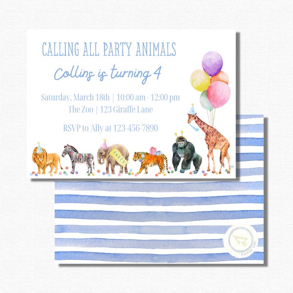 Animal Parade Birthday - Etsy