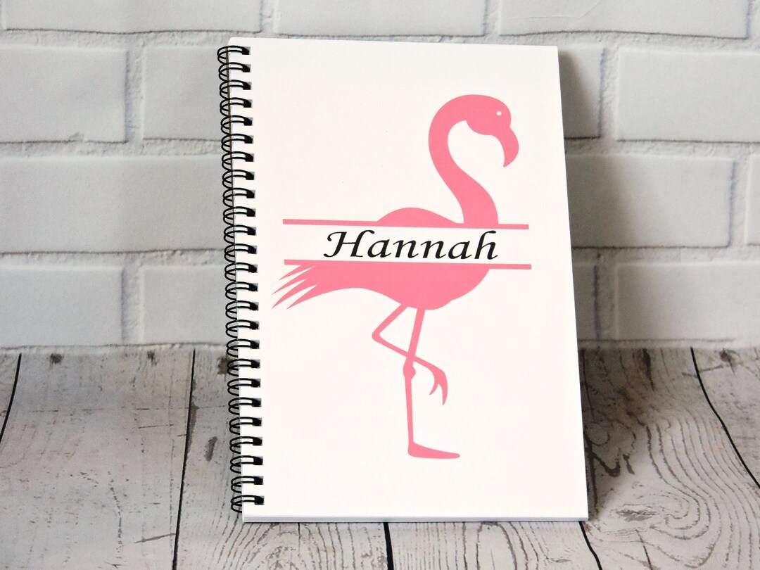 Personalized Flamingo Journal Blank Journal, Spiral Journal, Spiral ...