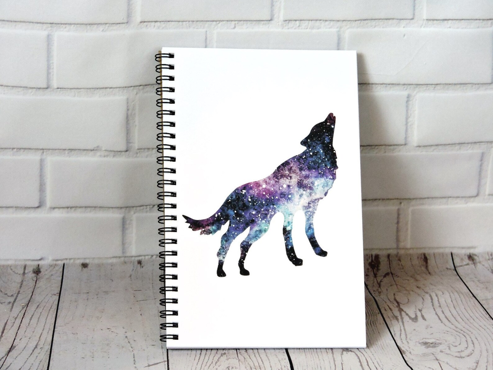Wolf Journal Wolf Notebook Blank Journal Spiral Journal | Etsy