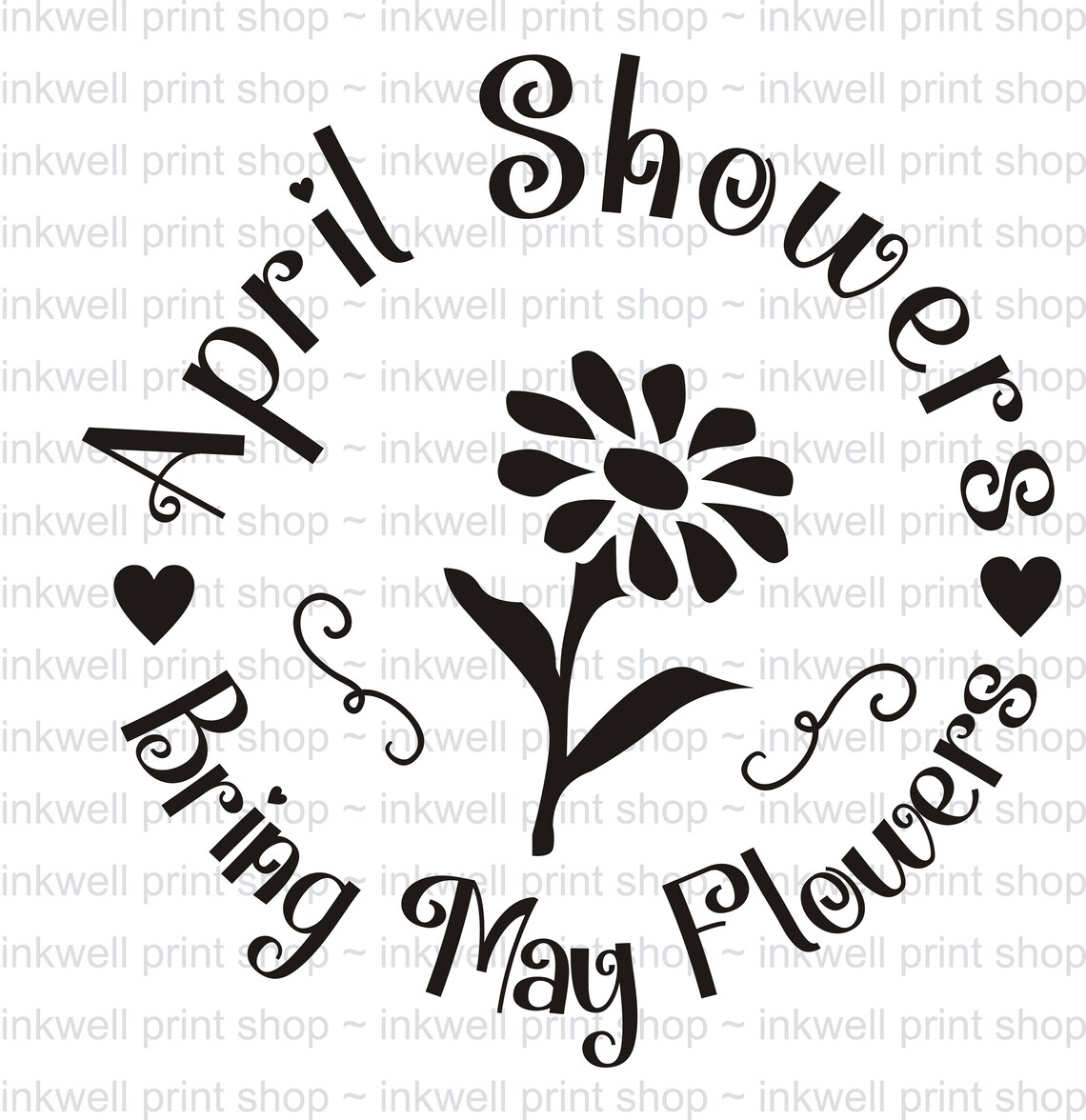 April Showers Bring May Flowers Clip Art Digital File SVG - Etsy