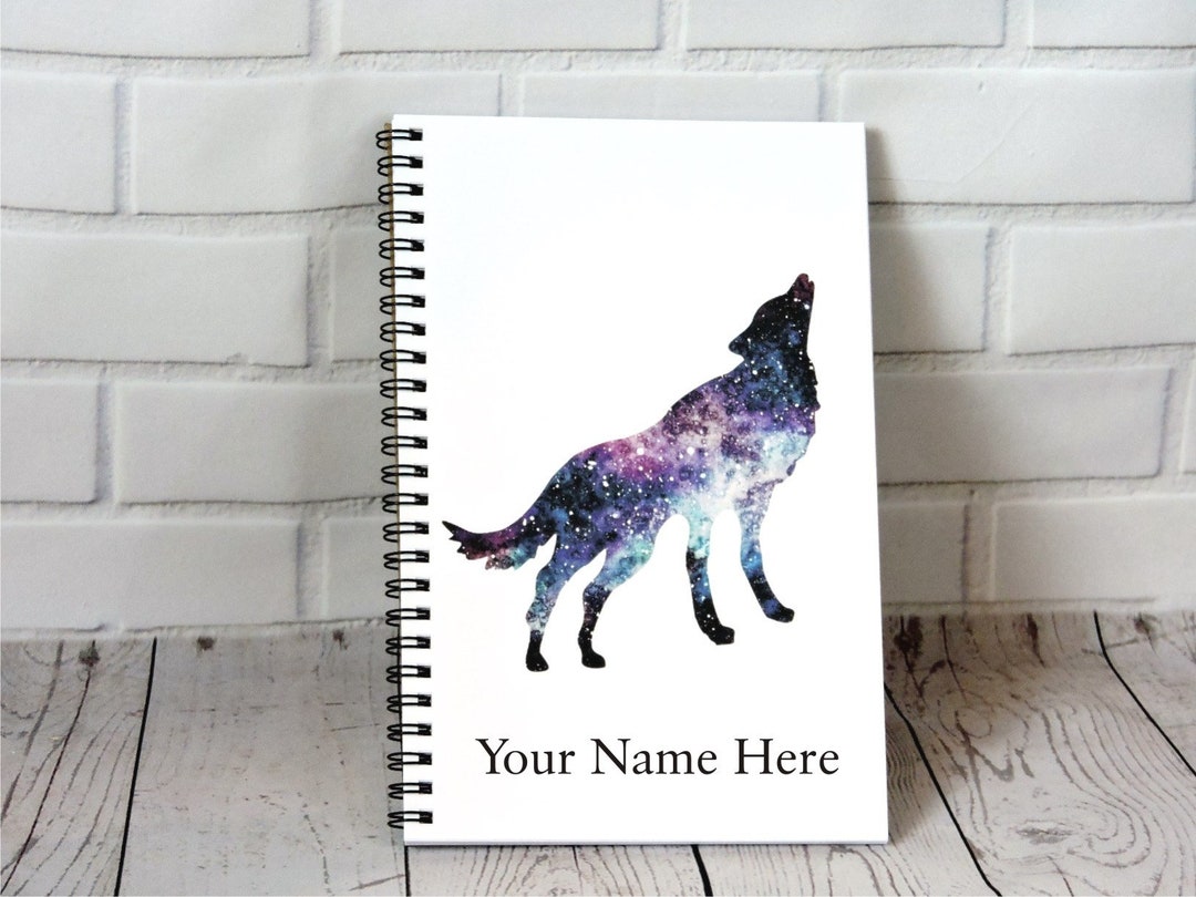 Wolf Journal - Wolf Notebook- Blank Journal, Spiral Journal, Spiral ...