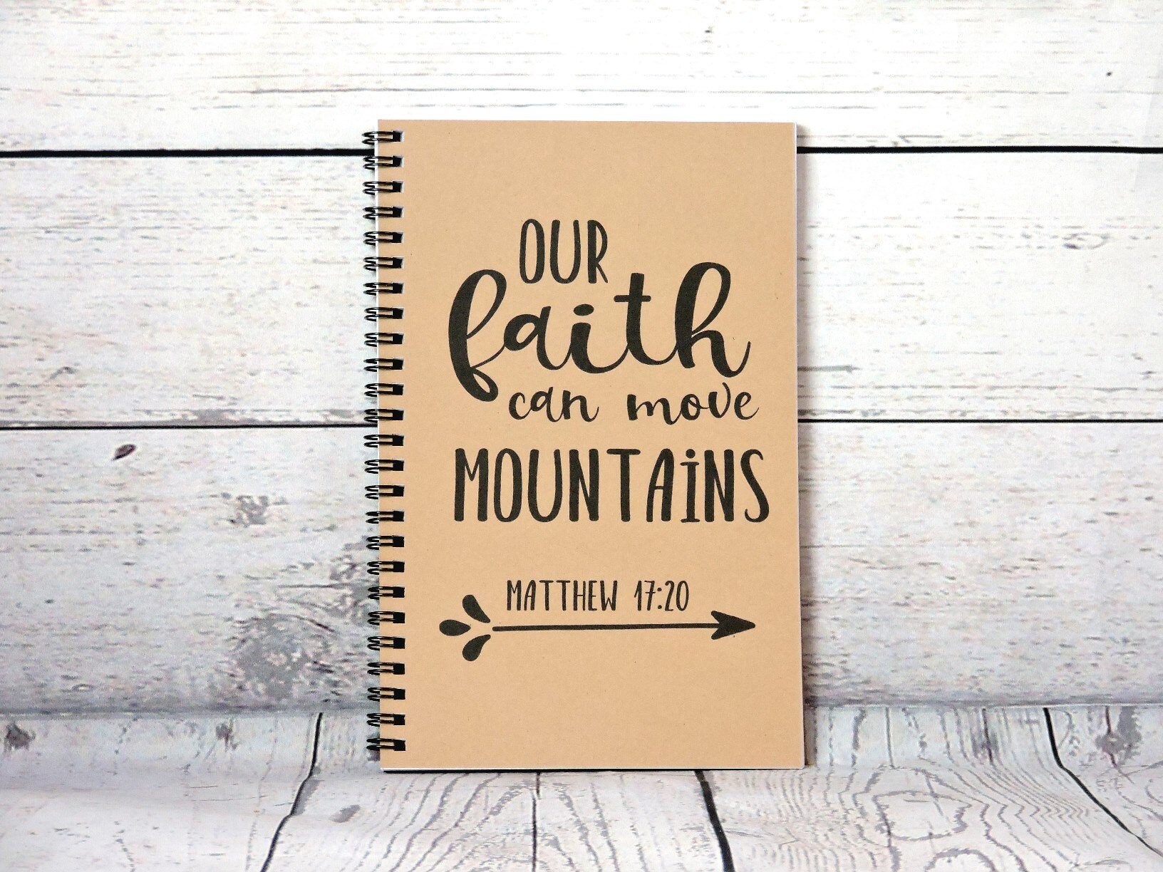 Our Faith Can Move Mountains Matthew 17:20 Blank Journal | Etsy