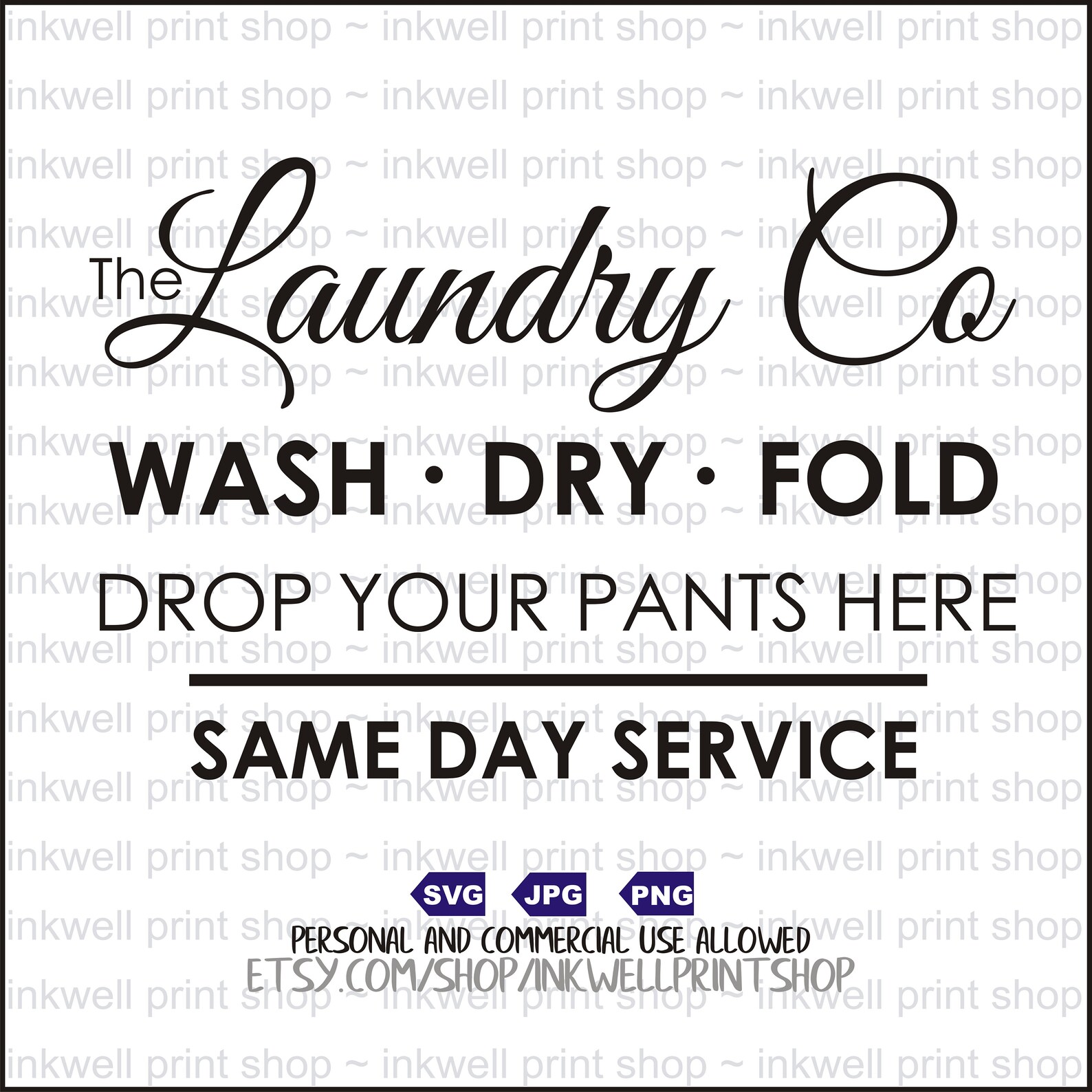 Laundry Svg File Digital File SVG PNG JPG Instant - Etsy