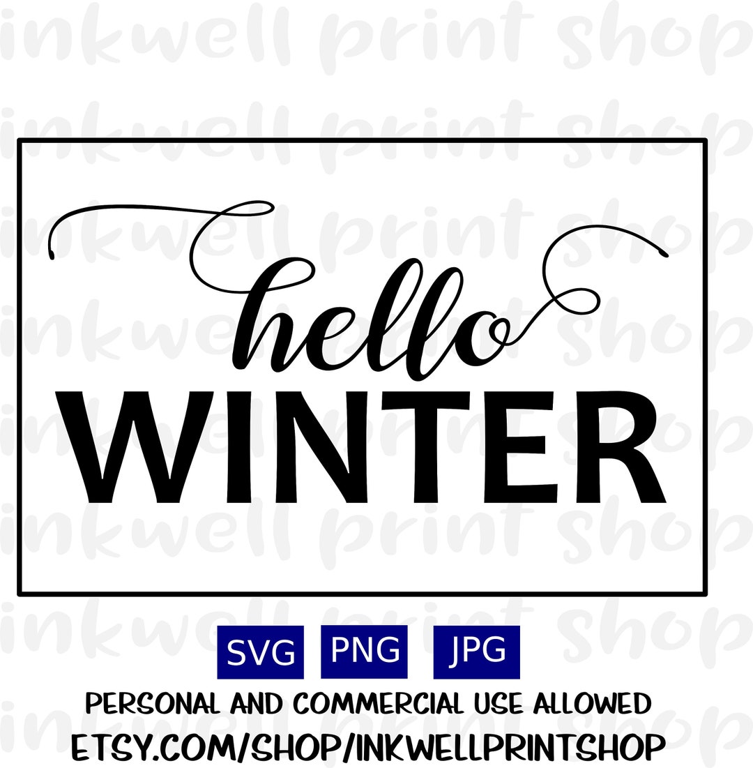 Hello Winter - Clip Art - Svg File, Digital File, SVG, PNG, JPG ...