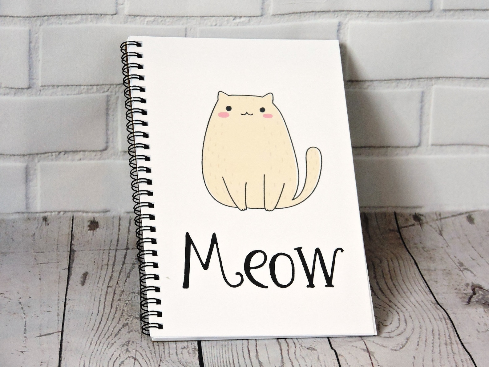 Cute Cat Journal Blank Journal Spiral Journal Notebook - Etsy