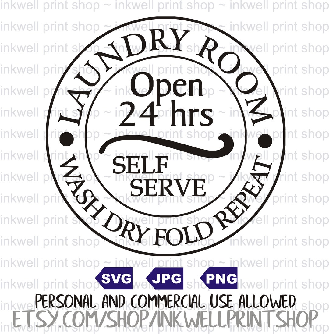 Laundry Room Clip Art - Digital File, SVG, PNG, JPG, Instant Download ...