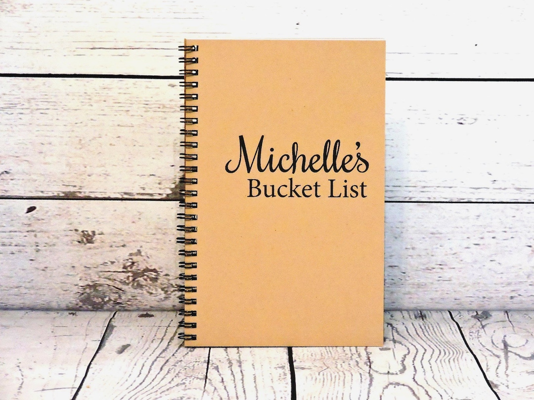 Personalized Bucket List Journal - 5.5 X 8.5 Inch Blank Notebook, Diary ...