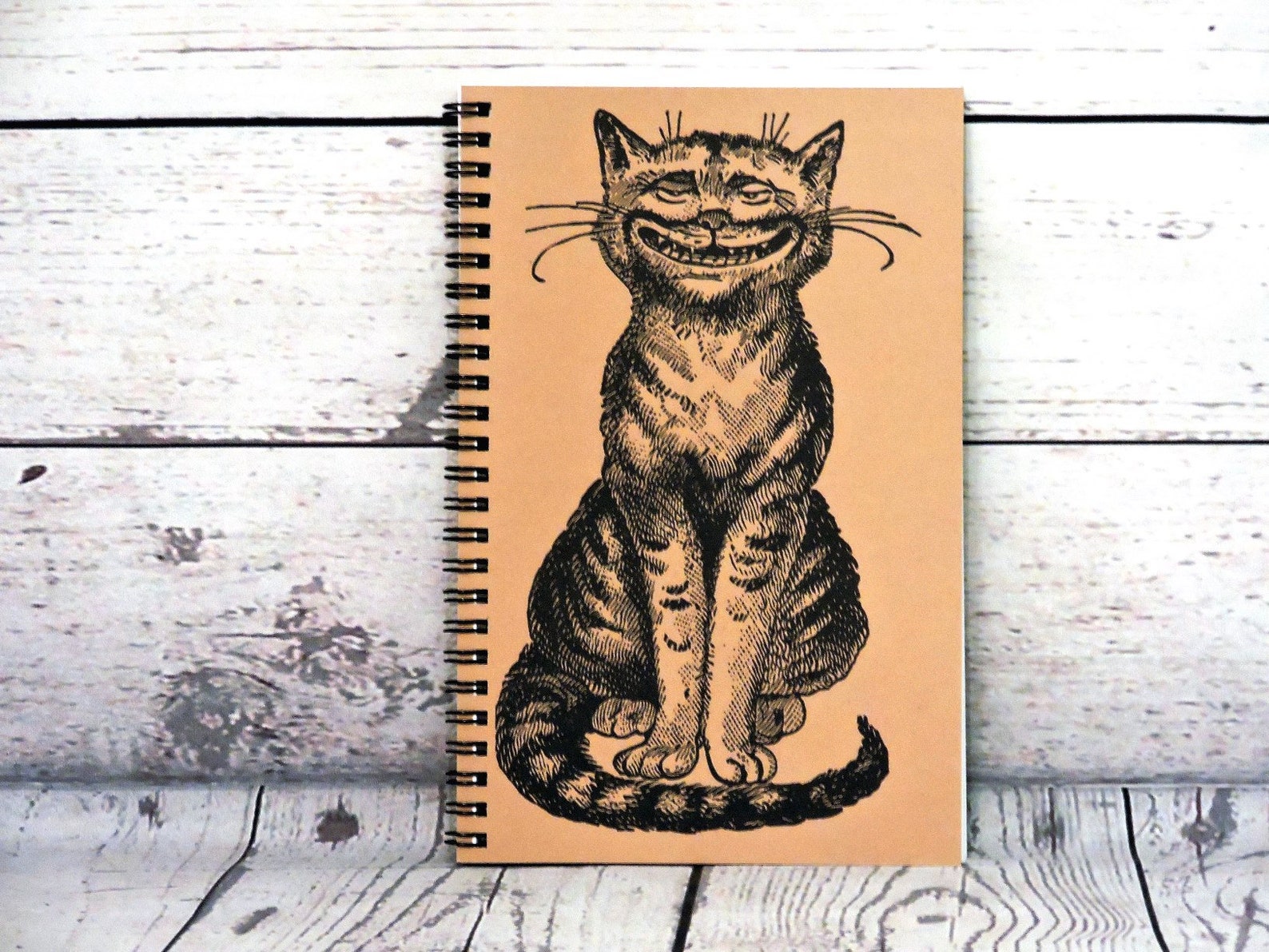 Cheshire Cat Journal Blank Journal Spiral Journal Spiral | Etsy