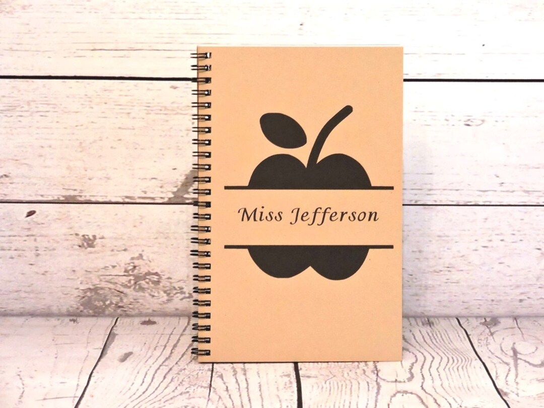 Personalized Apple Journal Blank Journal, Spiral Journal, Notebook ...