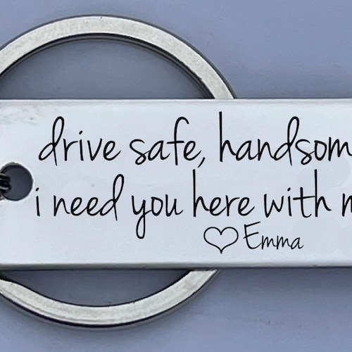 Drive Safe I Love You Customizable Initial Hand Stamped Light - Etsy