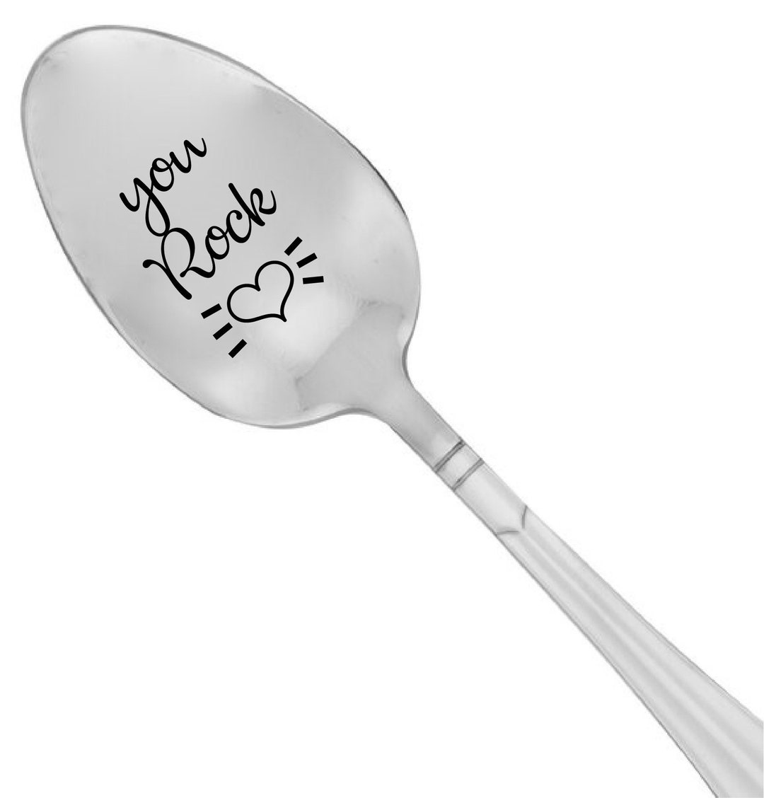 You Rock Engraved Spoon: Stainless Steel Motivational Gift - Etsy