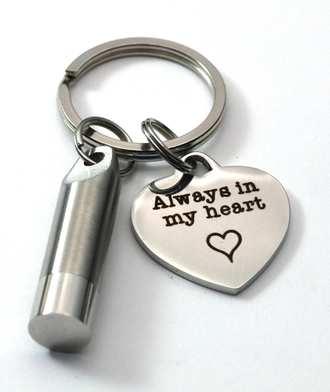 Personalized Memorial Cremation Key Chain - Stainless Steel ...