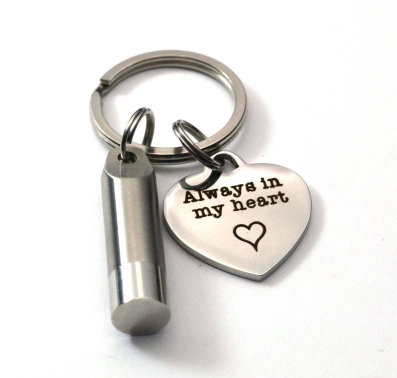 Personalized Memorial Cremation Key Chain - Stainless Steel ...