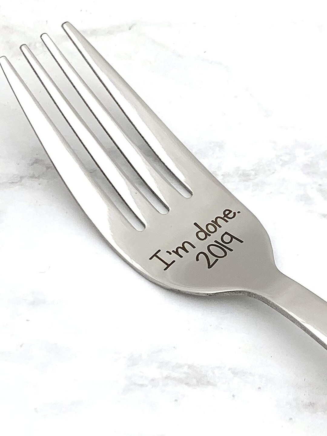 Custom Engraved Stainless Steel Fork - Retirement Gift - Etsy