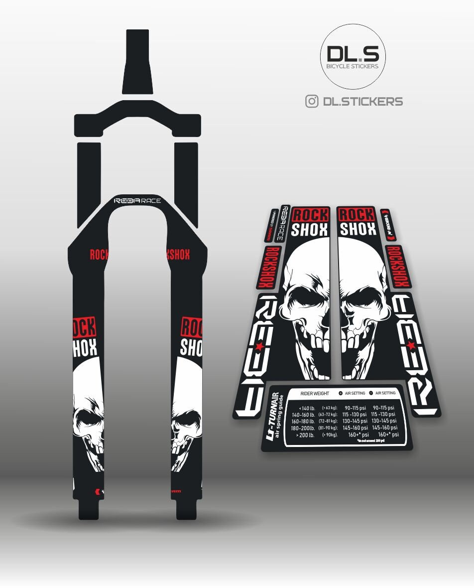 Rock Shox stickers decals for Rock Shox bicycle fork model | Etsy