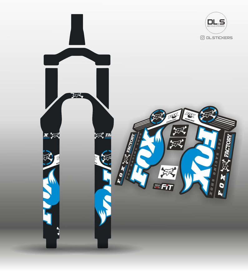 Fox Stickers decals for Fox Fork | Etsy