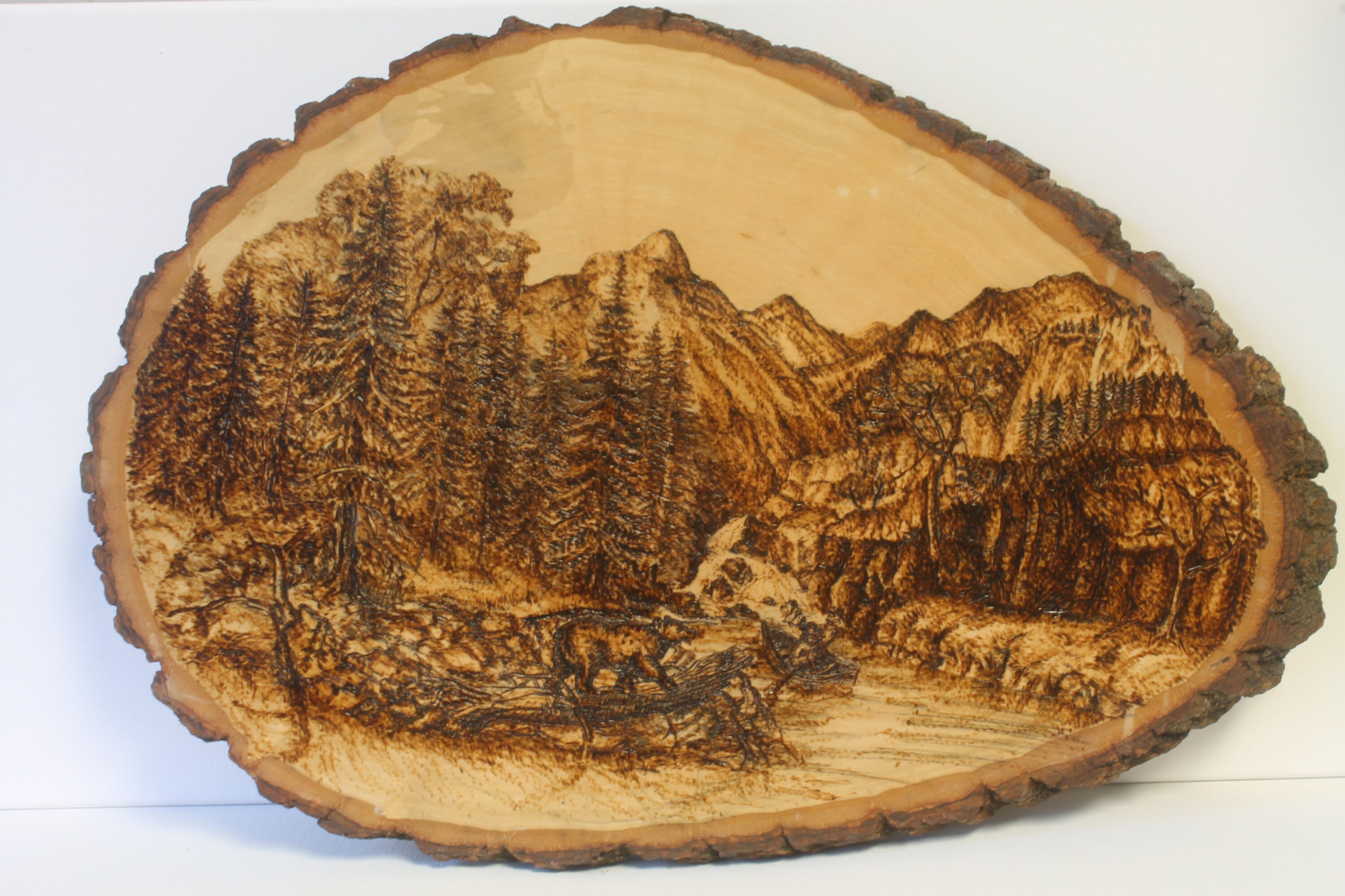 Tribute to the Adirondacks-rustic Mountain Wood Burning/ Live - Etsy