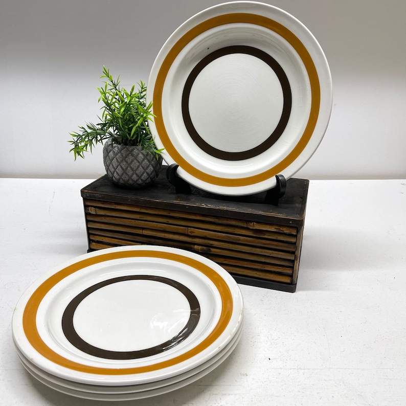 SINGLE PIECE/SET Midcentury Modern Carrigaline Pottery Brown Stripe Cup ...