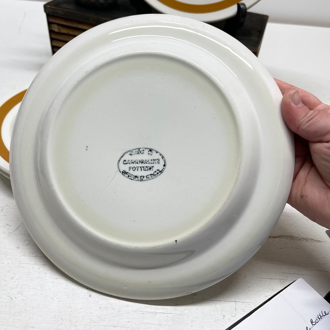 SINGLE PIECE/SET Midcentury Modern Carrigaline Pottery Brown Stripe Cup ...