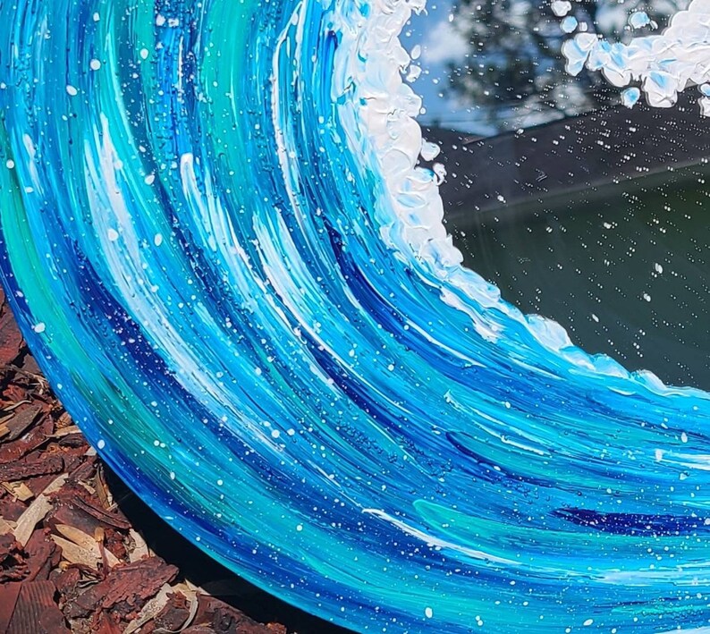 Ocean Wave Mirror Original and Custom Acrylic Painting - Etsy