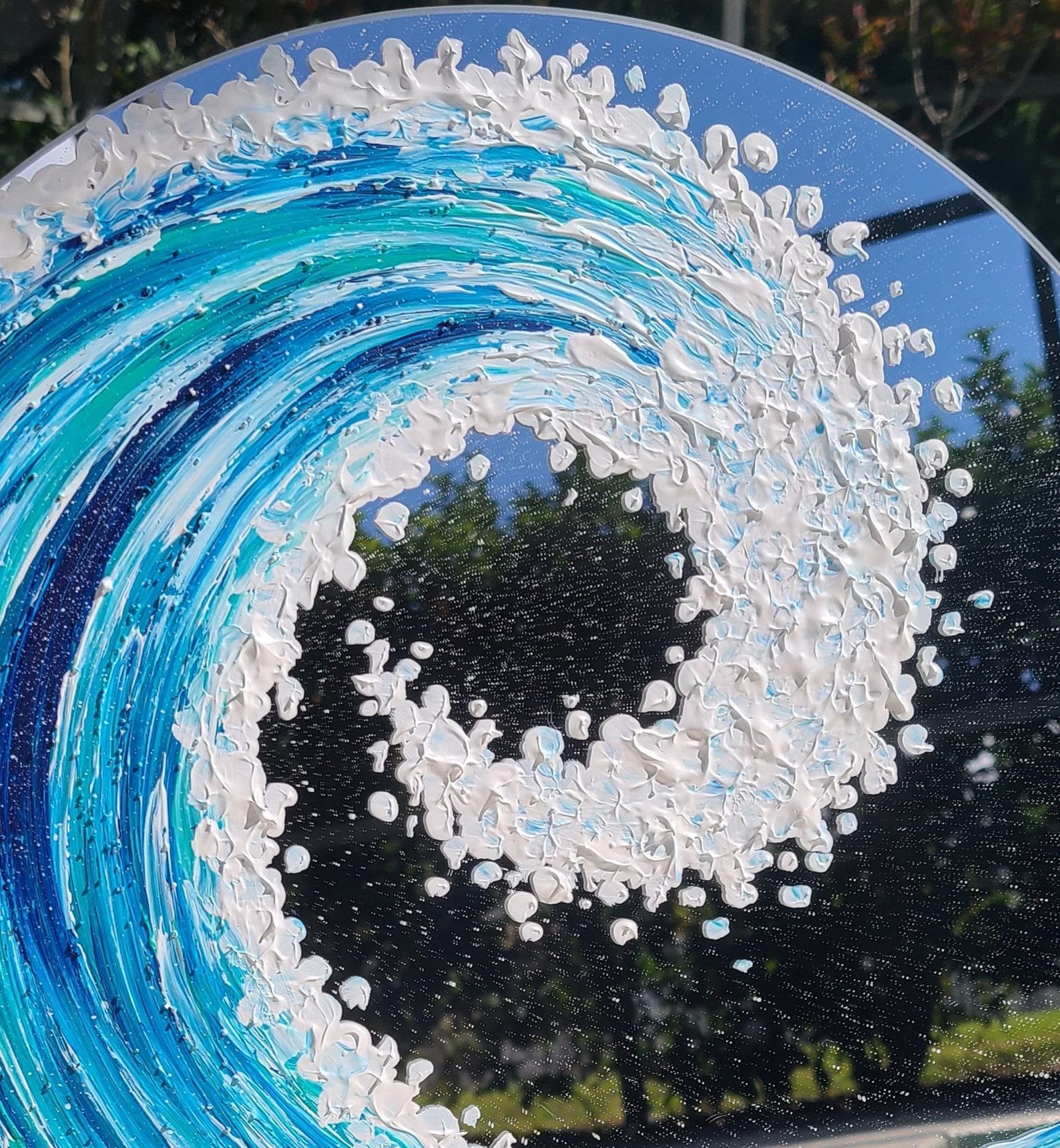 Ocean Wave Mirror, Original and Custom Acrylic Painting - Etsy