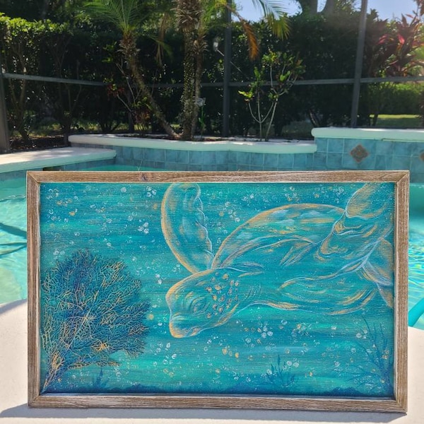 Sea Turtle Painting - Etsy
