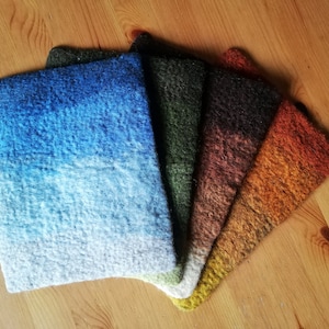Set of 4 Shaded Hand Felted Woolen Table Mats - Etsy